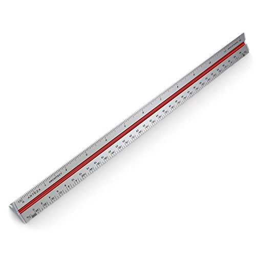 Snapklik.com : Arteza Architect Scale Ruler, Imperial, 12-Inch Color ...