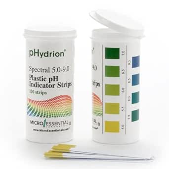 Micro Essential Lab 9400 Plastic pH Test Strips, 5.0 - 9.0 pH: Amazon ...