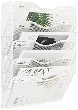 EasyPAG 5 Pockets Mesh Wall File Holder Office Hanging File Folder ...
