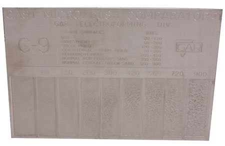 Cast Microinches Comparator Set (1 Each): Surface Roughness Comparators ...