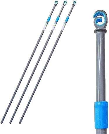 3 metre 3 pole Heavy Duty Metal Telescopic Double Extendable Home ...