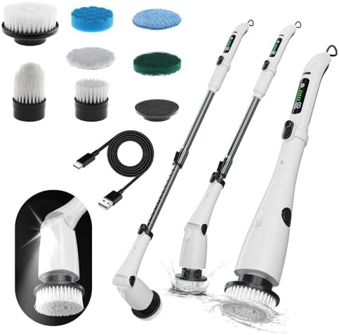 Amazon.com: Water Spray Electric Spin Scrubber, Upgrade Electric Spin ...