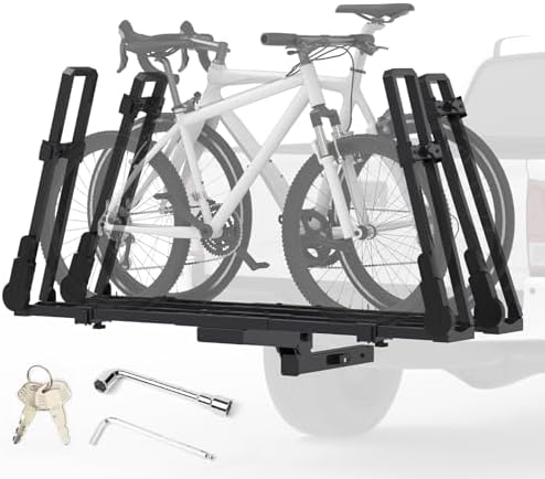 Amazon.com: Bike Hitch Rack,2''Hitch Mounted Foldable Bike Rack, 2 Ebike Rack with 2 Arms Fits ...