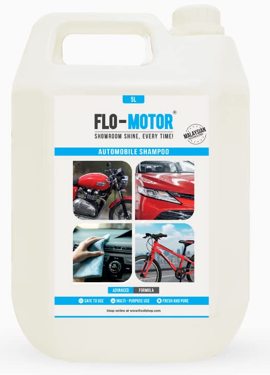 Flo-Motor Car Shampoo & Bike Shampoo (CONCENTRATE) | Cleans and Shines ...