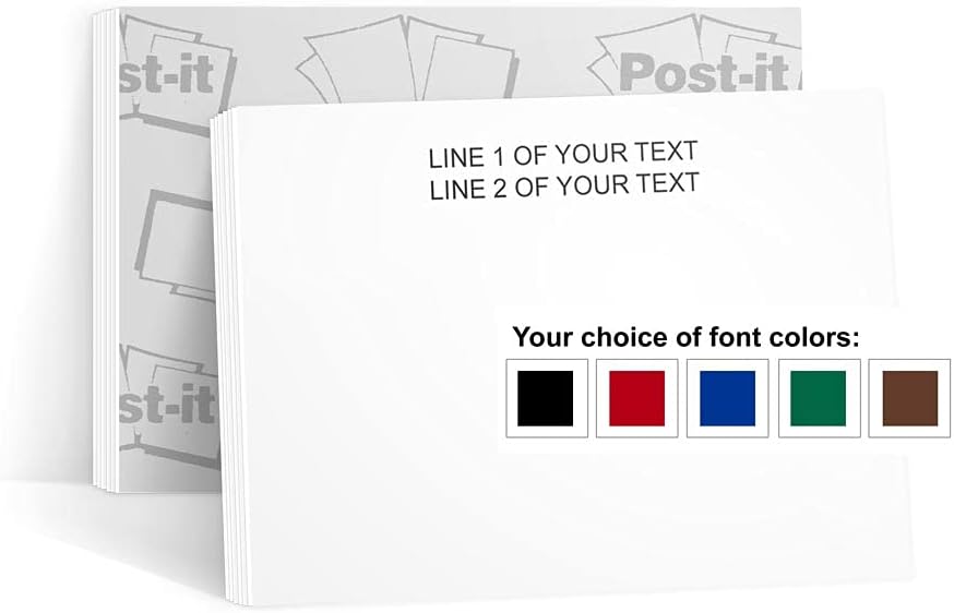 Amazon.com : Custom 4x3 Post-It Notes - 6 Pads of 50 Sheets - Printed ...