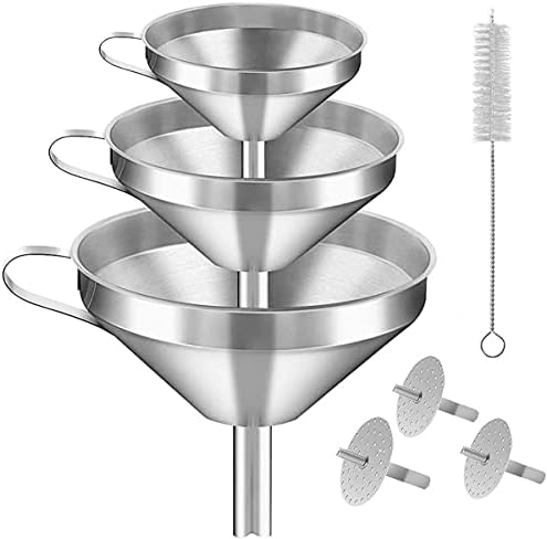 Lakatay Stainless Steel Funnel with Detachable Strainer Filter for ...