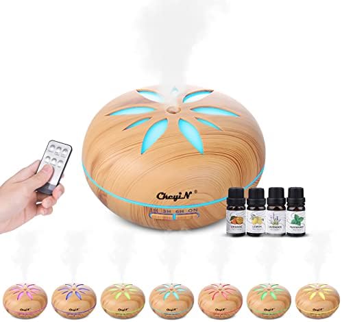 CkeyiN Aroma Diffuser, 550ml Ultrasonic Aromatherapy Diffuser Waterless ...