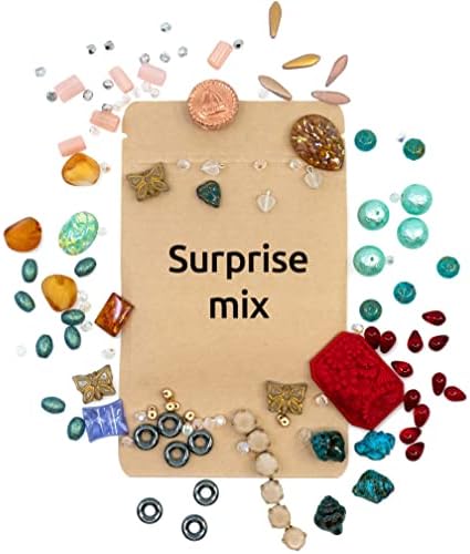 Amazon.com: 2.1 oz of Surprise Mix - Czech Glass Beads & Cabs (60g ...