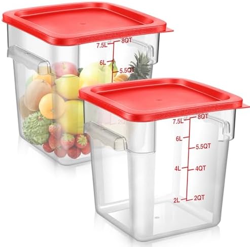 Amazon.com: Lallisa 4 Pcs 6 Qt and 4 Qt Food Storage Containers with ...
