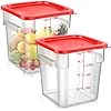 Amazon.com: Suclain 2 Pcs Square Food Storage Container Polycarbonate ...