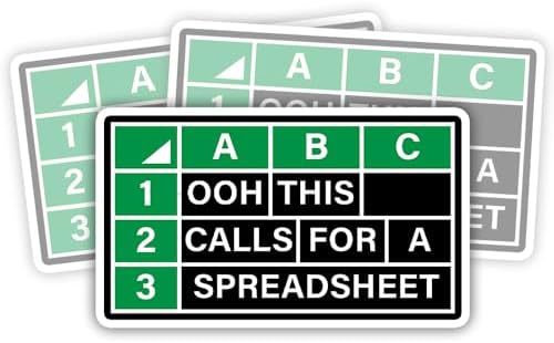 Amazon.com: No Thorns Media Oh This Calls for a Spreadsheet Sticker ...