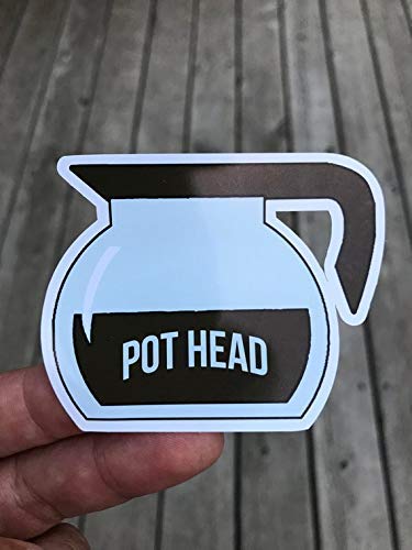 Amazon.com: Pot Head Sticker, Laptop Sticker, Water Bottle Sticker ...