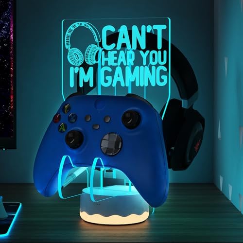 CoolGift Mart Light Up Headset and Controller Stand, 16 Colors 3D LED ...