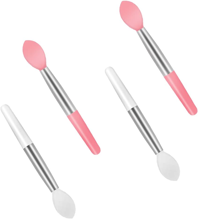 Lmyzcbzl Silicone Mini Lip Brush Set, 4 Pcs Reusable Lip Applicator ...