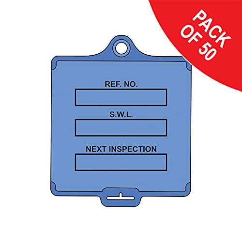 ‘AssetTag Flex Safe Working Load’ Tag, Medium, Blue (Pack of 50 – BigaMart