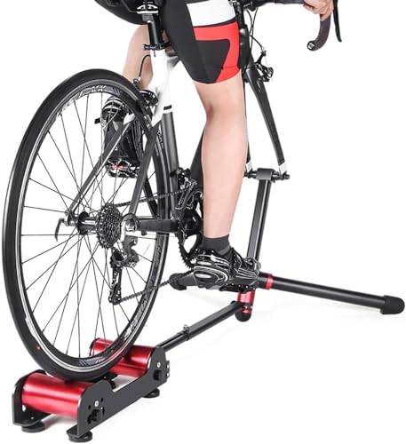 Foldable Bike Trainer, Bicycle Trainers with Storage Bag, 5 Magnetic Resistances Adjustable ...