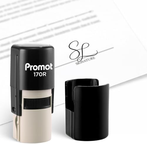 Amazon.com: Promot Round Signature Initials Stamp - Personalized Self ...