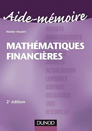 Amazon.com: Aide-Mémoire de Mathématiques financières - 2ème édition ...