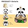 Amazon.com: HZYC Panda Christmas Tree Ornaments, Handmade Glass Blown ...
