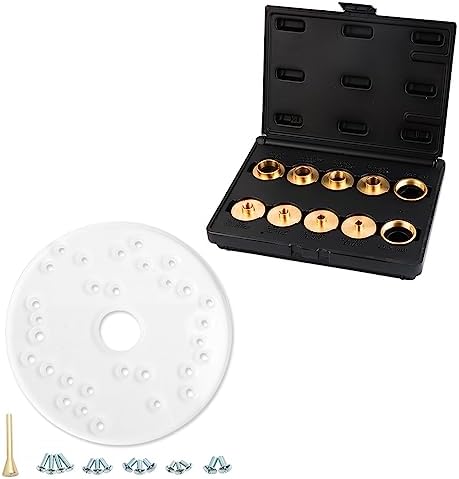 O'SKOOL 10 pcs Brass Router Template Bushing Guides Sets with 6-1/2 ...
