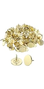 Amazon.com: uxcell 60Pcs Upholstery Tacks, 11mmx17mm Flat Head Thumb ...