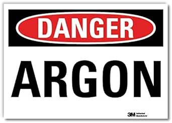 SmartSign “Danger - Argon” Label 10" x 14" 3M Engineer Grade Reflective ...