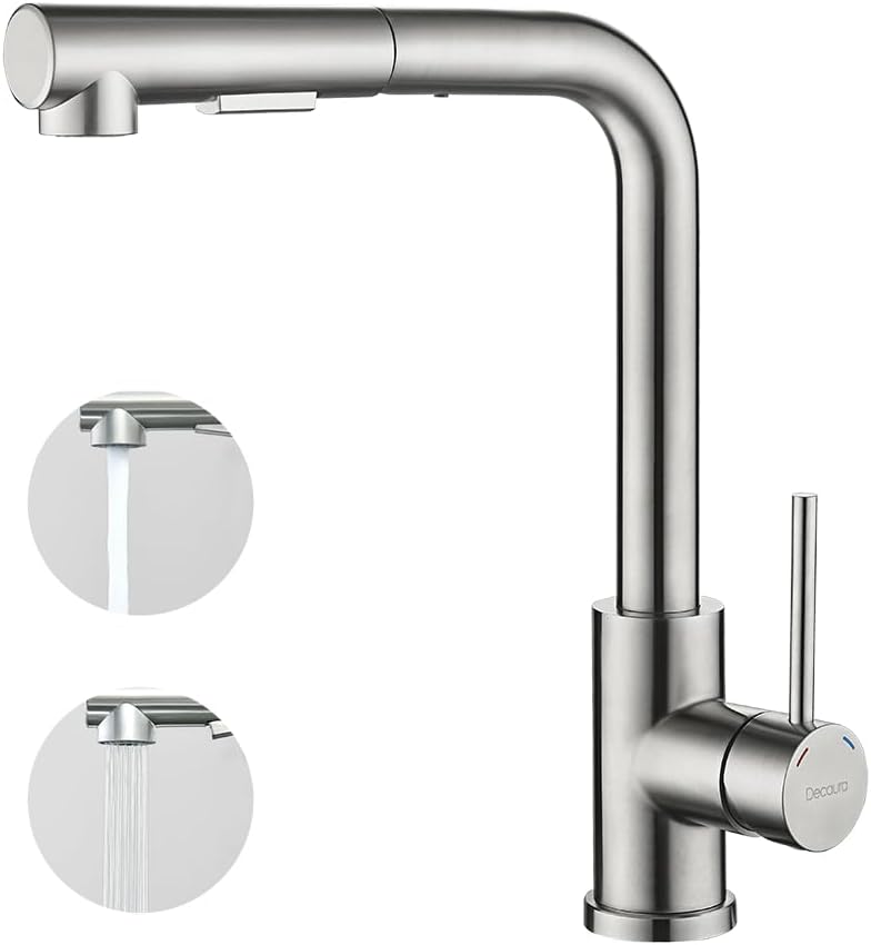 Decaura WELS Kitchen Mixer Taps L-Shape Pull Out Laundry Mixer Tap 360 ...