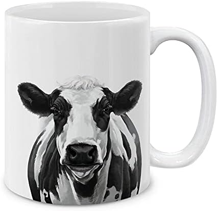Amazon.com: NATSUNO Cow Gifts,Cow Mug Cup,Hello Cow Coffee Mug,Cow ...