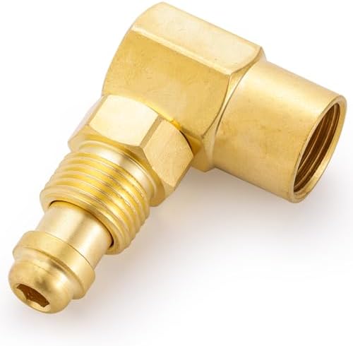 AW-407, CGA 032 Nut/NIP, 90 Deg Elbow Argon Inert Gas Adapter, Welder ...
