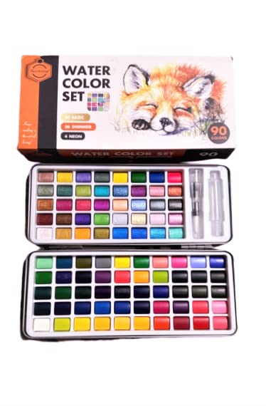like it 90 colors Solid Pigment Watercolor Paints 50 Basic Colors 36 ...