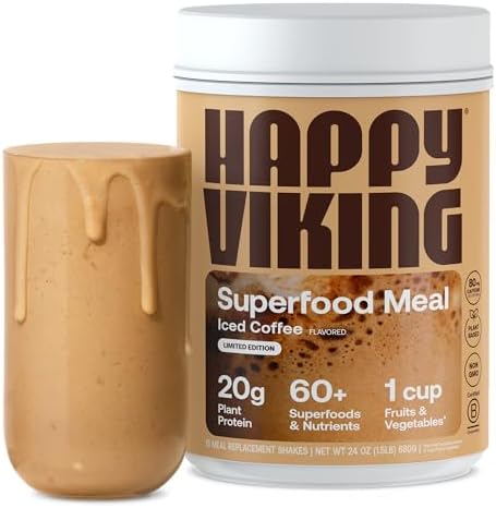 Amazon.com: Happy Viking Iced Coffee Protein Powder, Created by Venus ...
