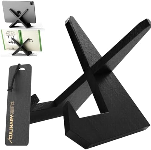 Premier Housewares Cook Book Stand for Recipe Book | Black Enamel ...