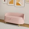 Amazon.com: Ball & Cast 50" Oval Upholstered Entryway Storage-Bench ...