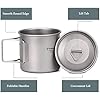 Amazon.com: TOMSHOO Titanium Mug 650ml/22 oz Camping Pot with Lid ...