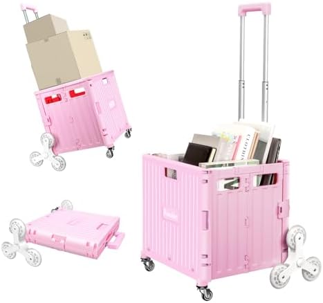 Amazon.com: MACOPRO Foldable Utility Cart with Stair Climbing Wheels ...
