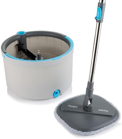Minky Opti-Clean Spin Mop, 360° Spin & Rinse & Wringing System ...