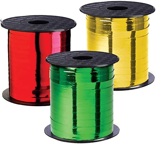 Amazon.com: Christmas Ribbon - Curling Gift Ribbon Xmas Set of 3 Rolls ...