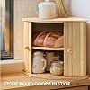 Amazon.com: Navaris Wooden Bread Box - Countertop Kitchen Farmhouse ...