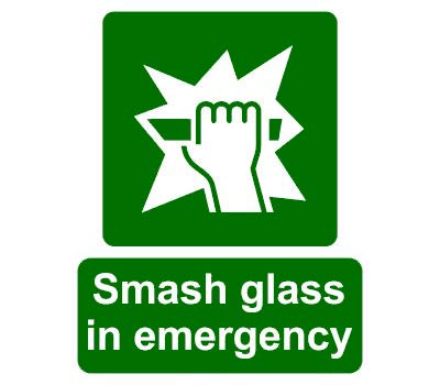 Smash Glass in emergencySign Board, Signature Board Water Proof ...