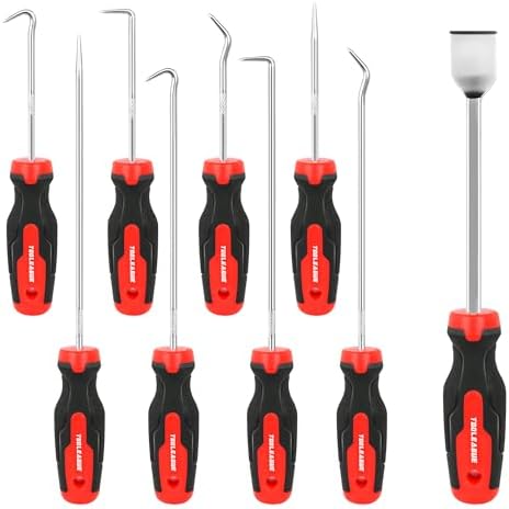 Amazon.com: TOOLEAGUE 9Pcs Precision Pick and Hook Set with Scraper and ...
