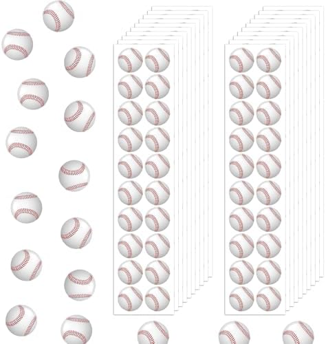 Amazon.com: Mini Baseball Stickers – 400 Count (20 Sheets), 0.59" Small ...