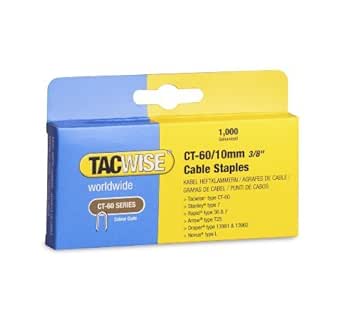 Tacwise CT-60/10mm Cable Tacker Staples (Box of 1000 ) by Tacwise ...