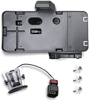 Black Rear License Plate Holder Frames Plastic Bracket with Light ...