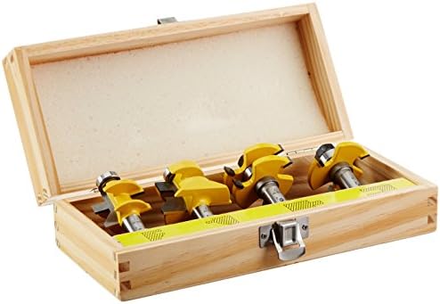 Yonico Tongue and Groove Router Bits Set 1-1/4-Inch 2 Bit 1/2-Inch ...
