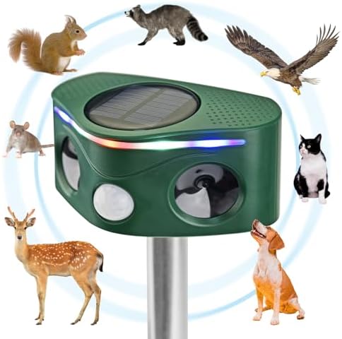 Amazon.com: Cat Repeller Outdoor - Ultrasonic Animal Repeller Solar ...