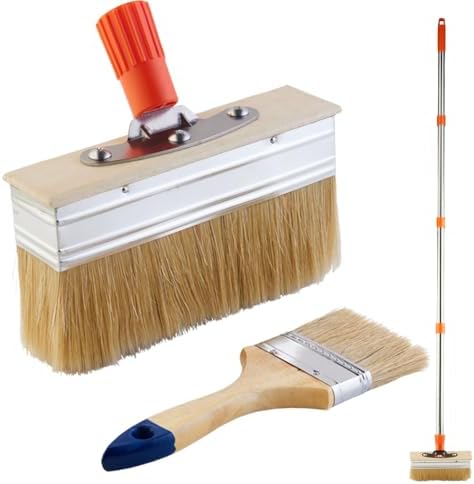Amazon.com: 60" Long Handle 6" Deck Stain Brush Applicator with 3 ...