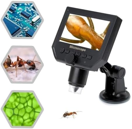 ARTNERY Portable Digital Microscope 2MP 1000x Sensor Zoom LCD Kit ...