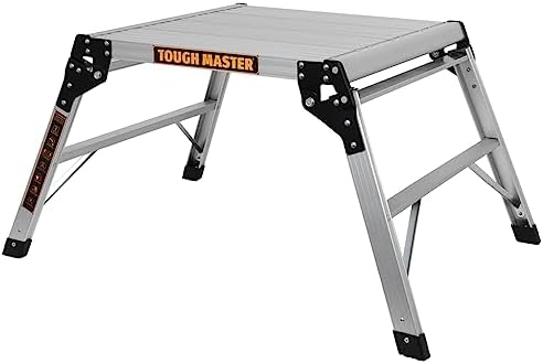 Aluminium Work Platform 600 x 600mm Large Wide Step Up Platform 150kg ...
