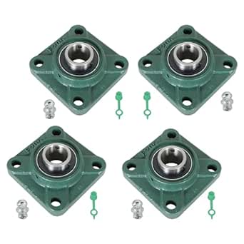 Kimllier UCF205-16 - 4 rodamientos de 1 pulgada de diámetro de hierro y acero autoalineables ...