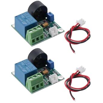 AllGIFT Current Detection Sensor 2pcs Green Measurement Module 12V 0-5A Over-Current Protection ...